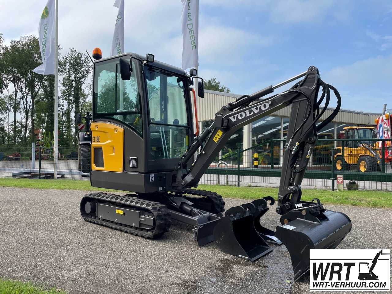 Minigraver Volvo EC18E huren in Limburg en Maaskant | WRT-Verhuur