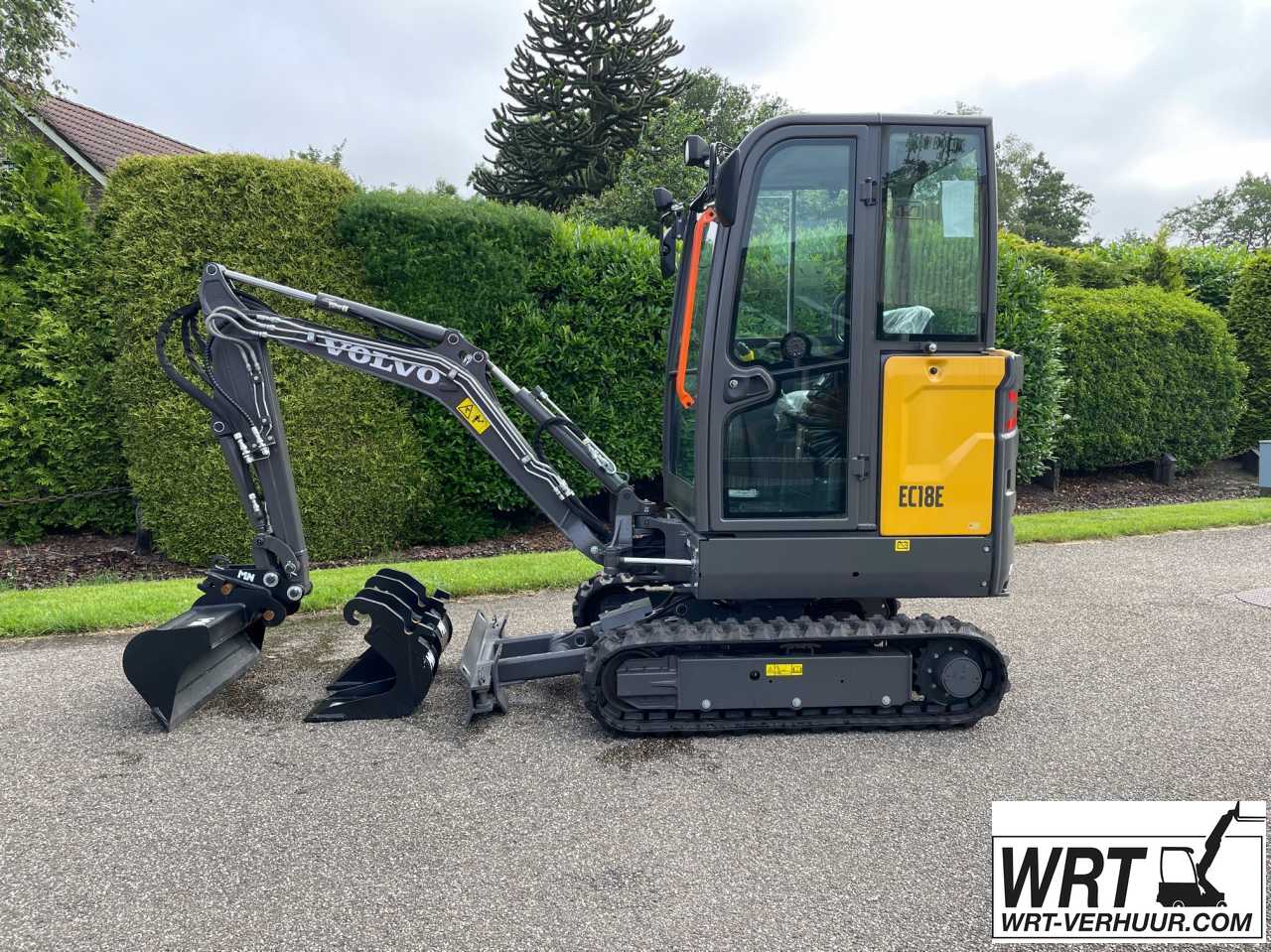 Minigraver Volvo EC18E huren in Limburg en Maaskant | WRT-Verhuur